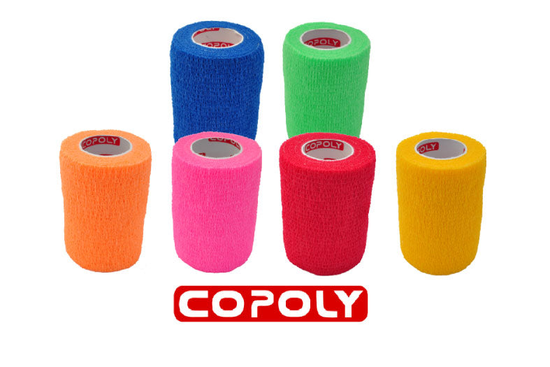 Copoly 12 rolls cohesive bandages - Assorted Bright Colours – Manta Store